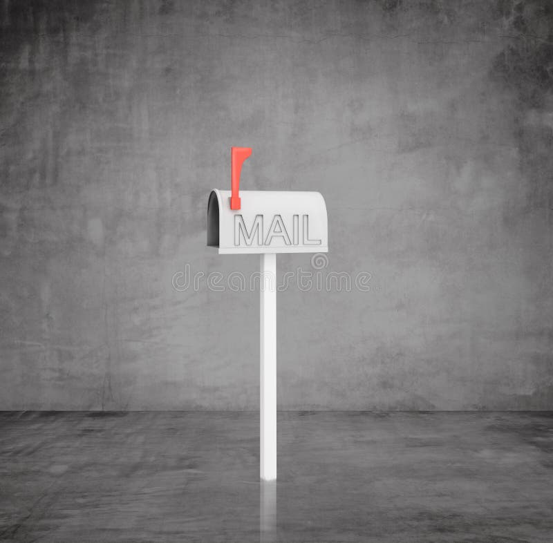 White Mailbox stock illustration. Illustration of inside - 40048465