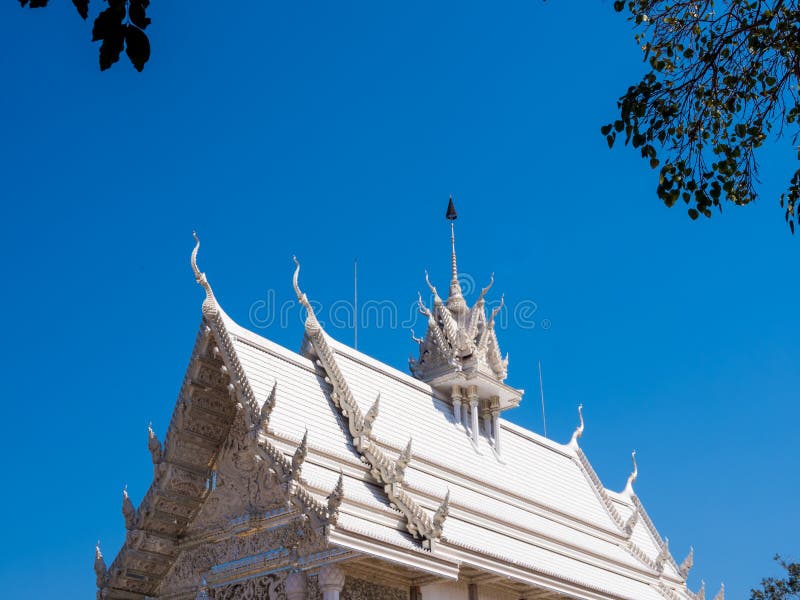 White Main Hall in Buddhist Temple Stock Image - Image of travel ...