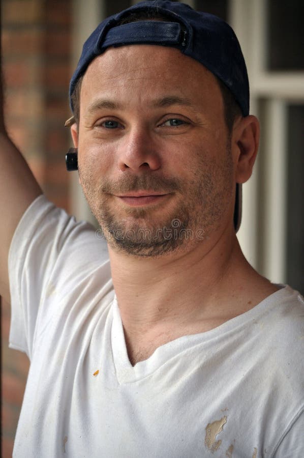 White man stock image. Image of painter, goatee, eyes - 14497389