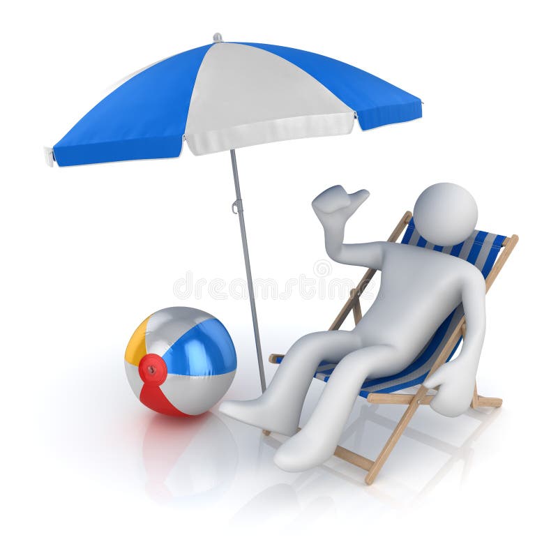 White Man at Holiday stock illustration. Illustration of relaxing ...