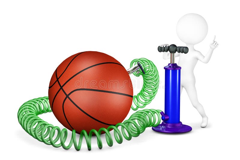 Man with air pumps stock vector. Illustration of force - 118635236