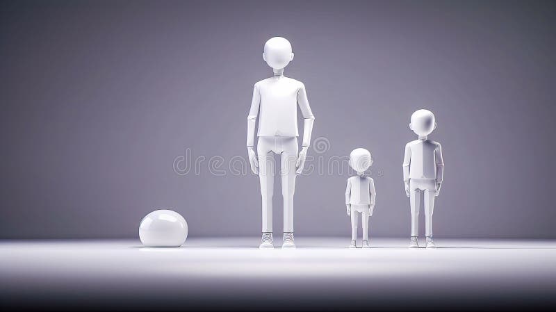 White Man and Two Children Standing Next To Each Other. Generative AI ...