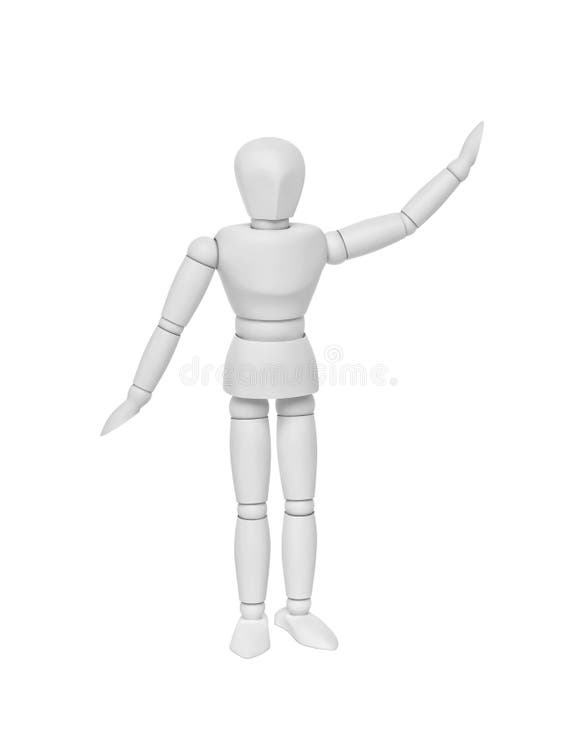 White Mannequin Pointing Up Stock Illustration - Illustration of pose ...