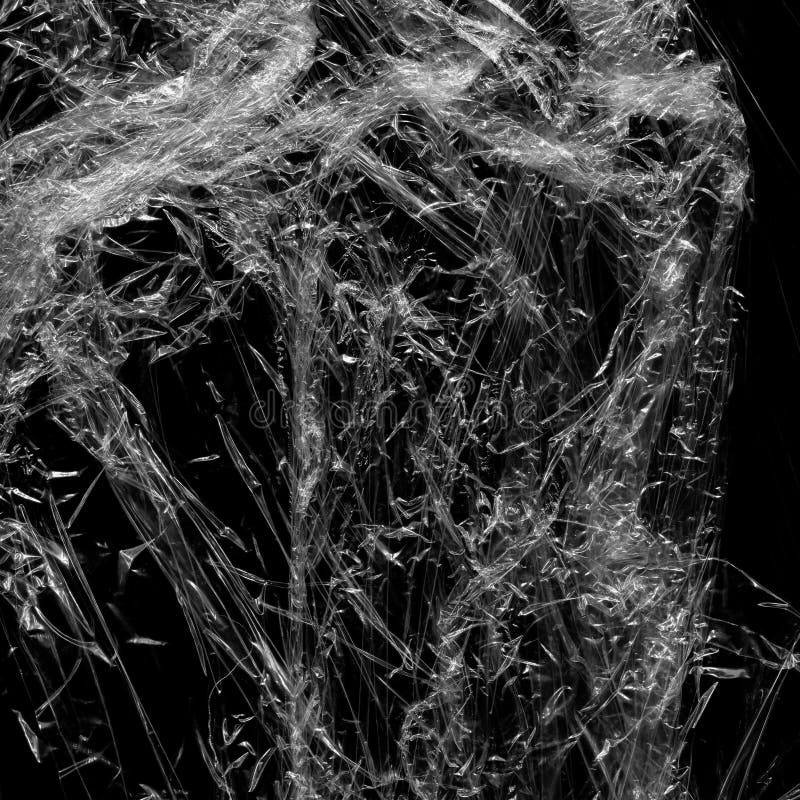 White Many Plastic Texture and Clear Plastic Black Background ...