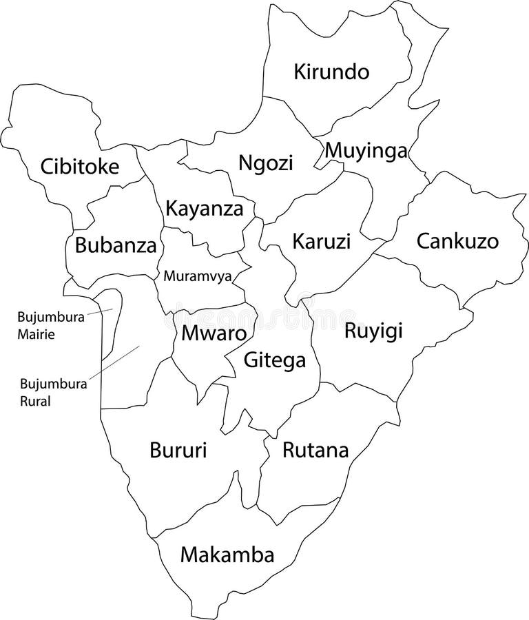 White map of Burundi stock vector. Illustration of emblem - 210484565