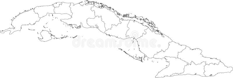 White map of Cuba stock vector. Illustration of graphic - 202594728