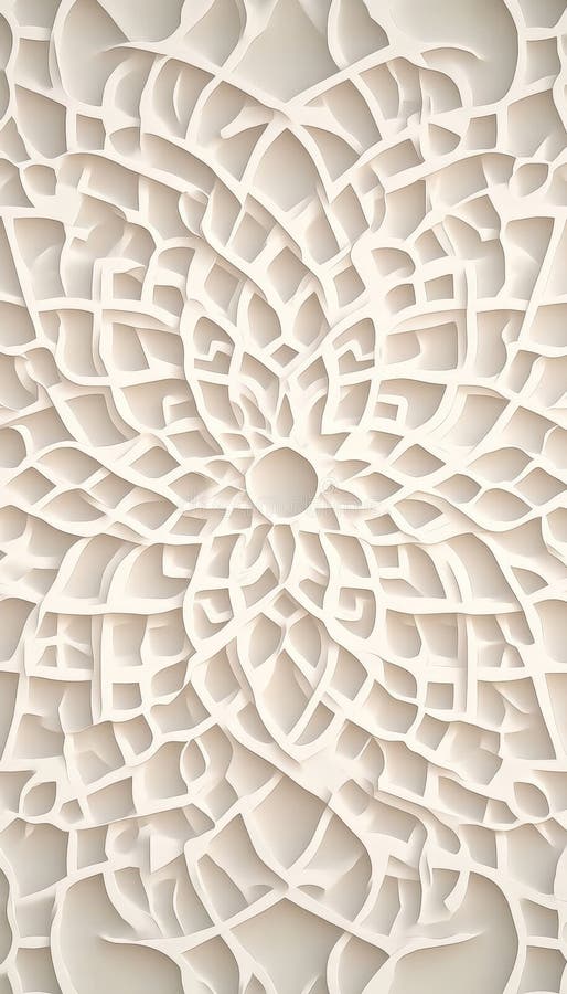 White Marble Background, Islamic, Arabian Style Geometric Seamless ...