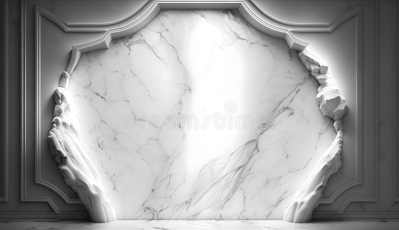 White Marble Background Texture. Grey 3d Render. Stock Illustration ...