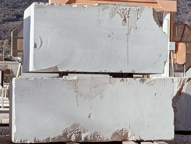 White Marble Blocks Outside a Factory Stock Image - Image of white ...