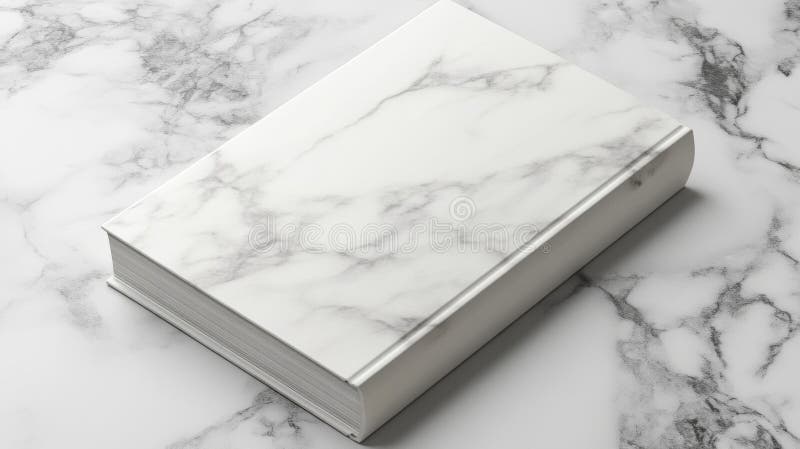 White Marble Book on Marble Surface Stock Illustration - Illustration ...