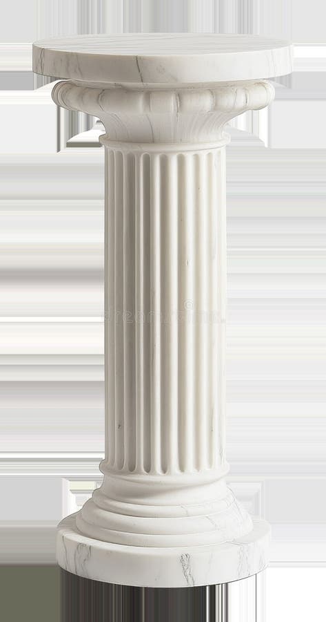 White Marble Column with Classic Fluted Design, Architectural and ...