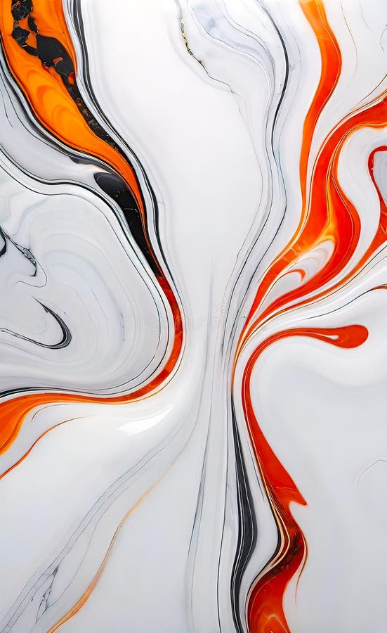 White Marble and Fire Opal Color, Abstract Light Background with Marble ...