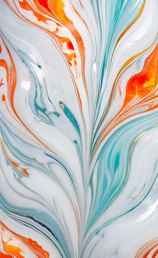 White Marble and Fire Opal Color, Abstract Light Background with Marble ...