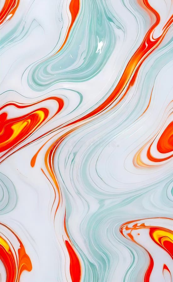 White Marble and Fire Opal Color, Abstract Light Background with Marble ...