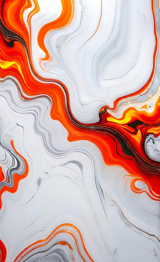 White Marble and Fire Opal Color, Abstract Light Background with Marble ...