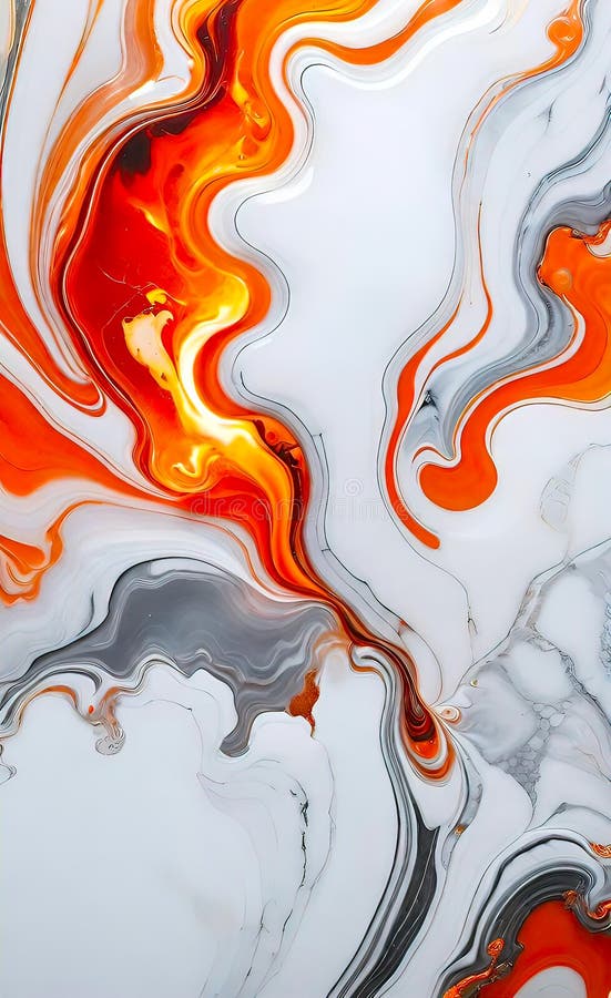 White Marble and Fire Opal Color, Abstract Light Background with Marble ...