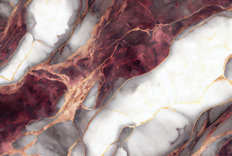 White Marble with Gold and Red Ruby Abstract Background Stock ...