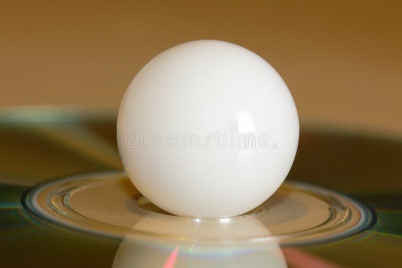 White Marble in the Middle of a Cd Disk - Stock Photo Stock Image ...