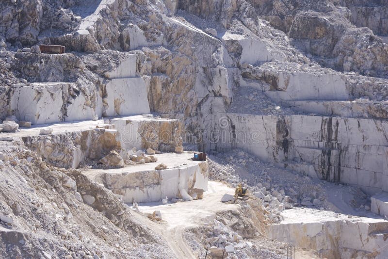 White marble quarry stock image. Image of construction - 5936047