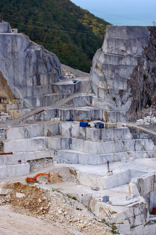 White Marble Quarry in Carrara Stock Image - Image of geology ...