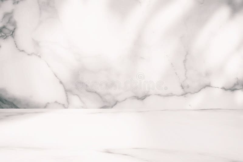 White Marble Room with Natural Light Beam and Shadow. Stock Image ...