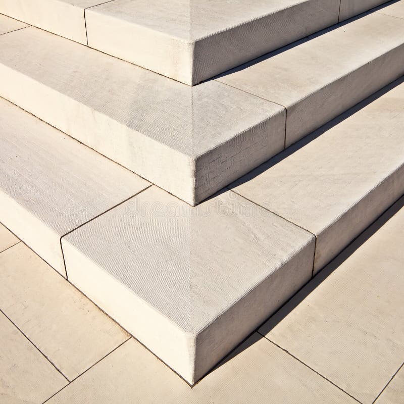 White marble stairs. stock image. Image of plywood, line - 21407881