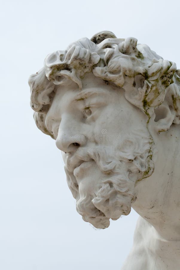 White Marble Statue of Men in Park Stock Image - Image of person ...