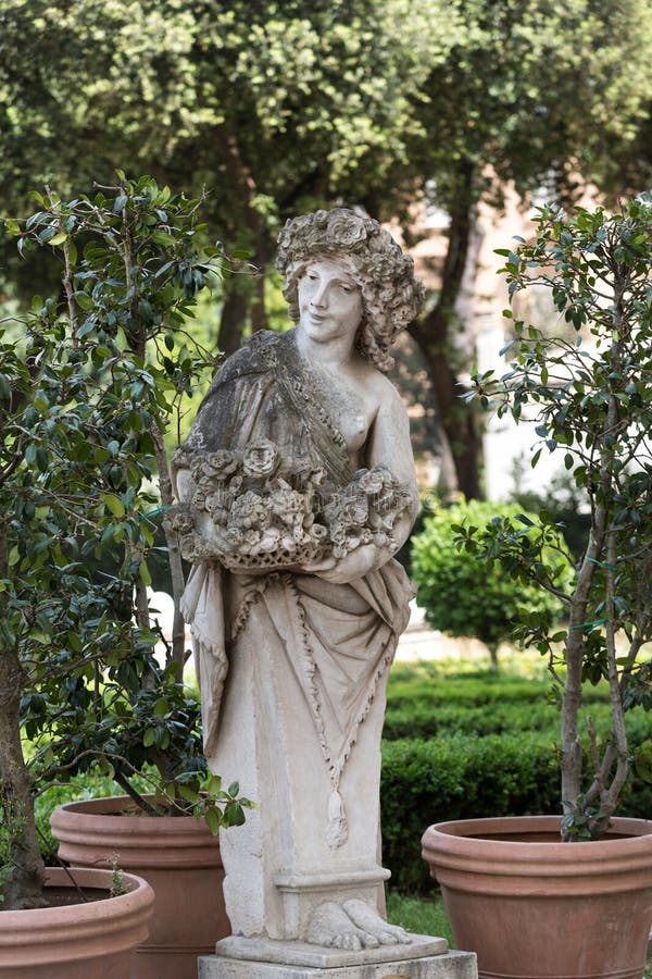 White Marble Statue in Villa Borghese. Rome Stock Image - Image of roma ...
