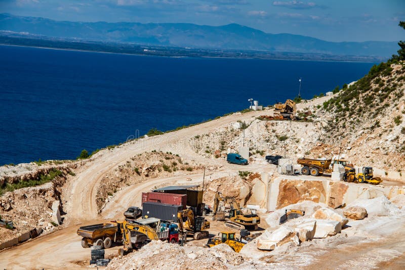 White Marble Stone Mine, Excavated from Mine with Heavy Machinery ... White Marble Stone Mine, Excavated from Mine with Heavy Machinery ...
