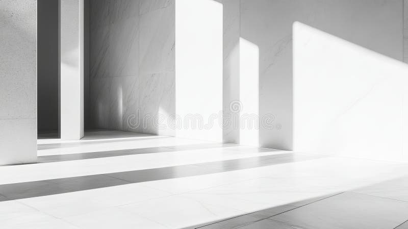 A White Marble Surface with Gentle Shadows and an Uncluttered Area for ...