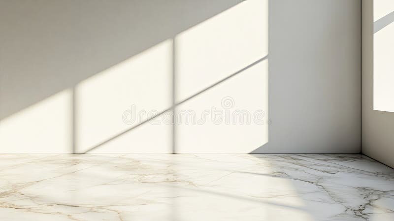A White Marble Surface with Gentle Shadows and an Uncluttered Area for ...