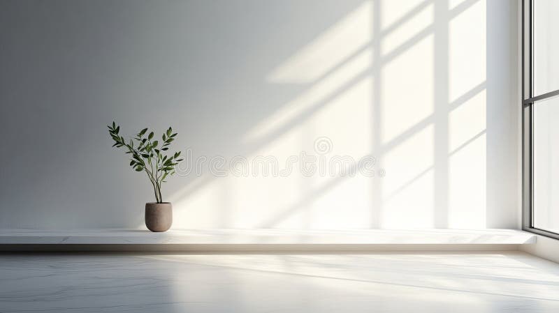 A White Marble Surface with Gentle Shadows and an Uncluttered Area for ...