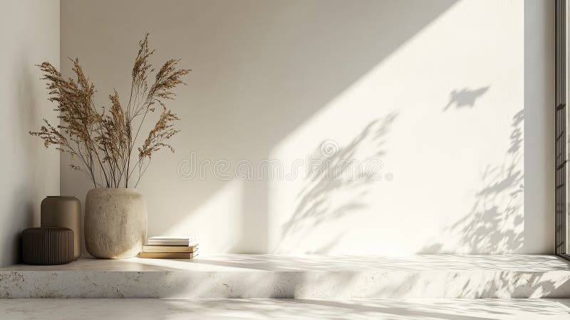 A White Marble Surface with Gentle Shadows and an Uncluttered Area for ...