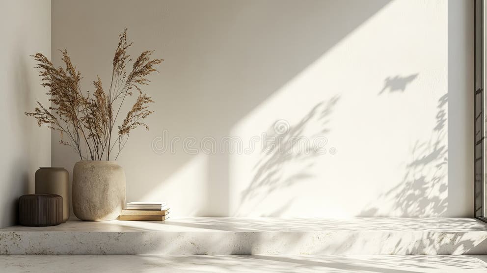 A White Marble Surface with Gentle Shadows and an Uncluttered Area for ...