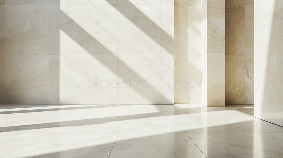 A White Marble Surface with Gentle Shadows and an Uncluttered Area for ...