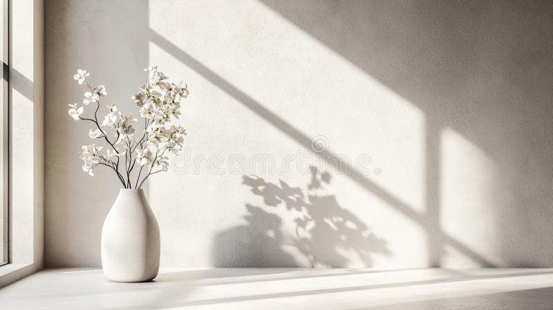 A White Marble Surface with Gentle Shadows and an Uncluttered Area for ...