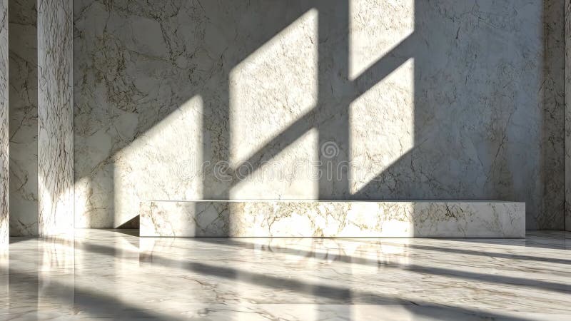 A White Marble Surface with Gentle Shadows and an Uncluttered Area for ...
