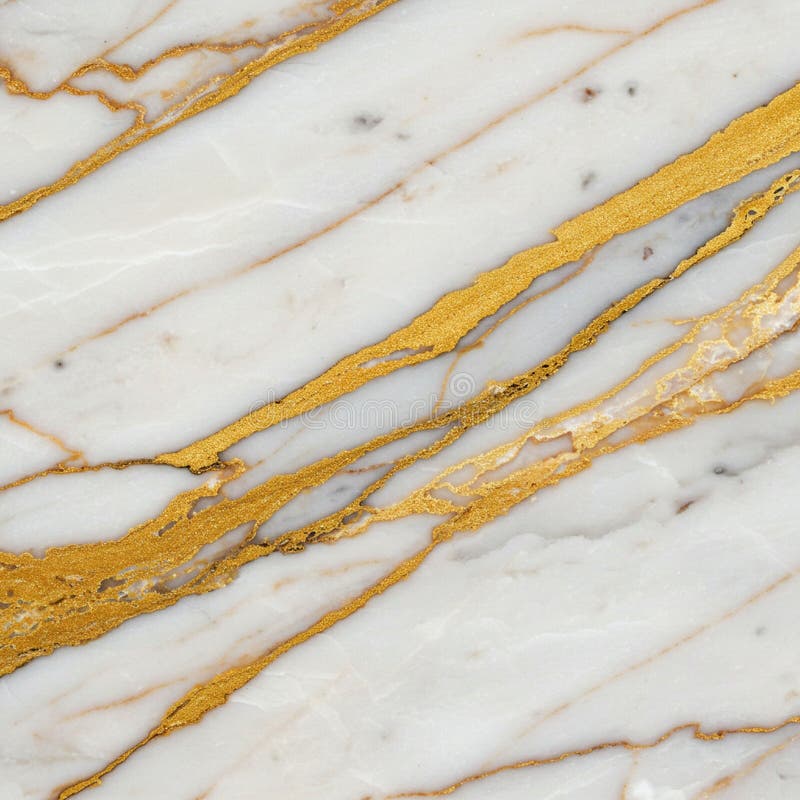 White Marble Surface with Striking Gold Veining, Creating an Elegant ...