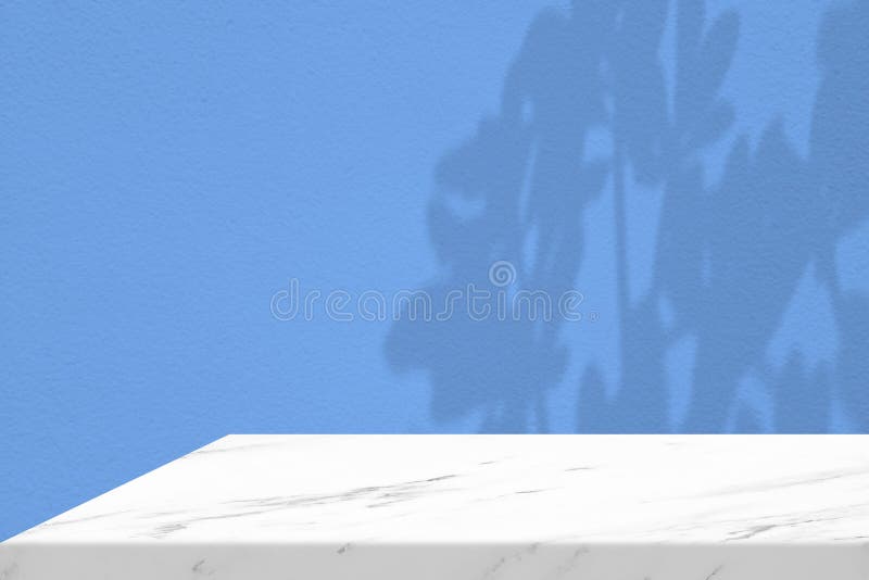 White Marble Table Corner with Light Beam, Shadow, and Spotlight on the ...