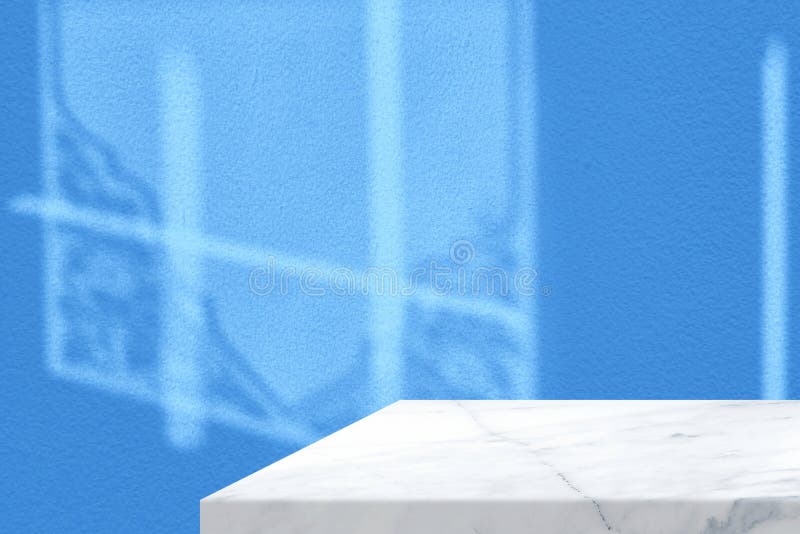 White Marble Table Corner with Light Beam, Shadow, and Spotlight from ...