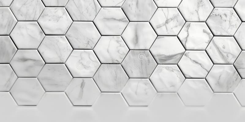 A White Marble Tile with Hexagon Pattern. Suitable for Interior Design ...