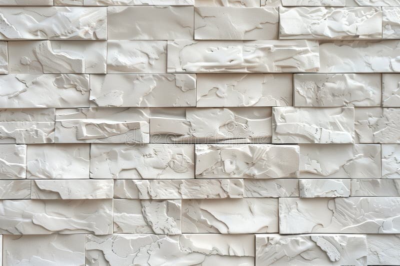 White Marble Wall with Rectangle Parts Forming 3d Texture Pattern, Ai ...