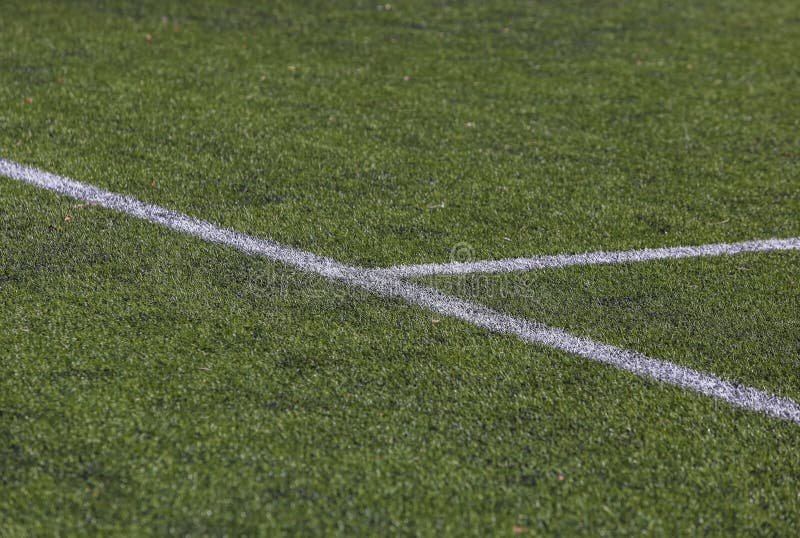 White Marking Strip on a Soccer Field with Stock Photo - Image of lawn ...