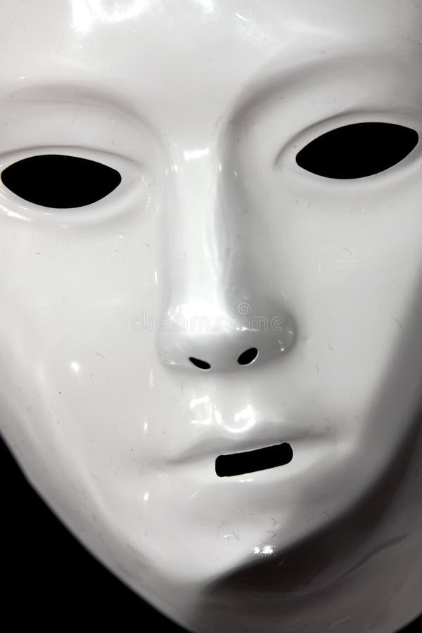 White Theatrical Mask on Black Background Stock Photo - Image of drama ...