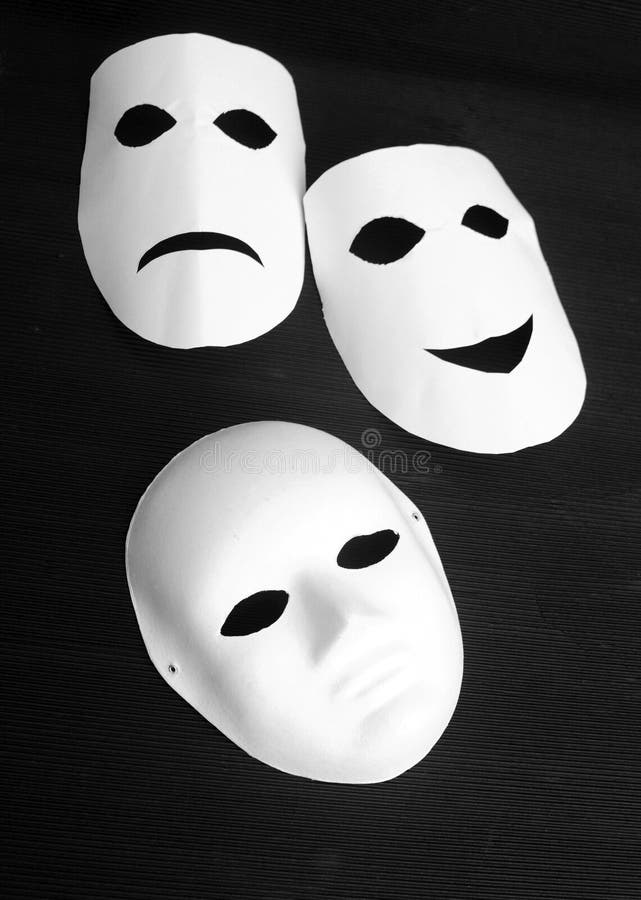 Theatre Concept - White Masks Stock Image - Image of faces, drama: 16678579