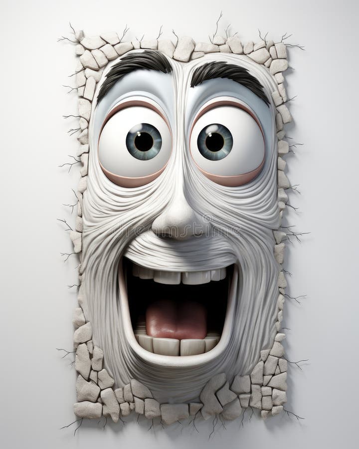 A White Mask with Eyes and a Beard with a Hole in the Middle ...