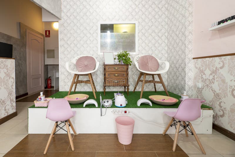 White Material Bar Counter in an Underground Party Room with Rgb Lights ...