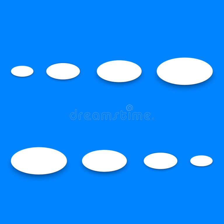 White Material Design Paper Buttons with Shadow Stock Vector ...