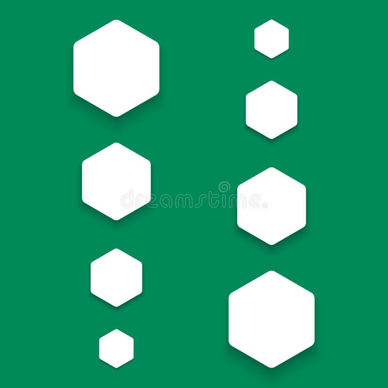 White Material Design Paper Buttons with Shadow Stock Vector ...