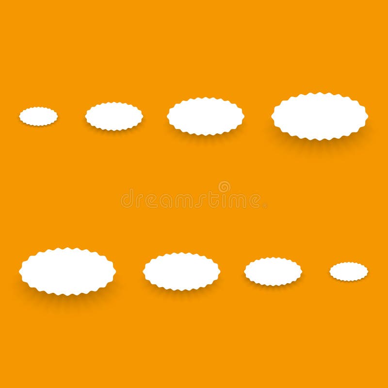 White Material Design Paper Buttons with Shadow Stock Vector ...